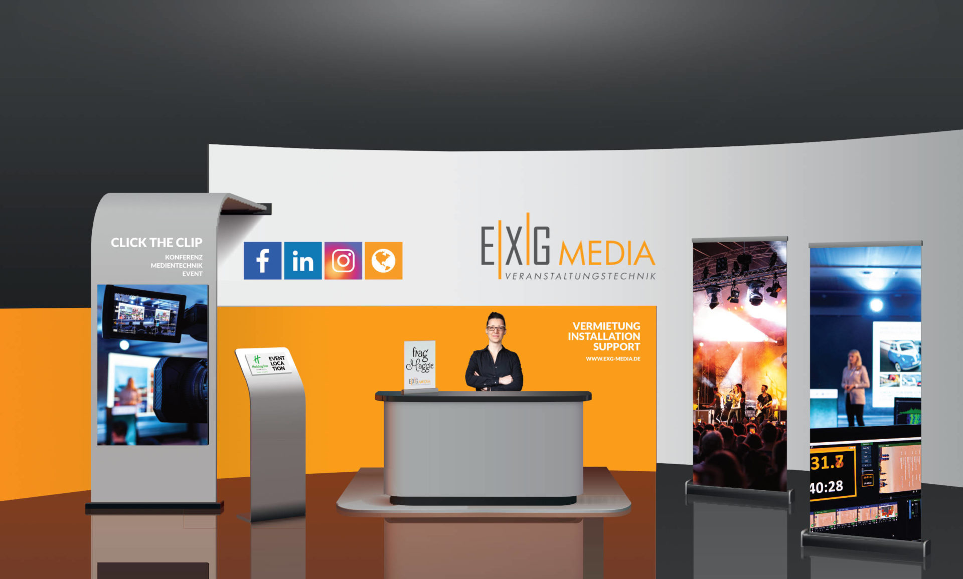Messestand von EXG MEDIA • 29-7 MEDIA - Virtuelle Events - Kongresse ...